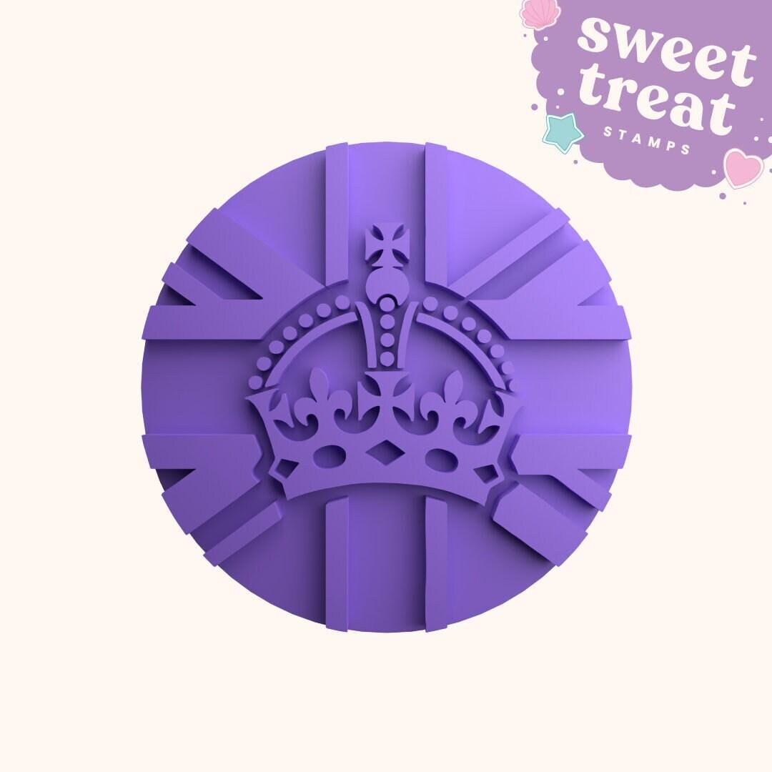 Union Jack & Crown King Charles III Coronation Fondant Stamp Embosser ...