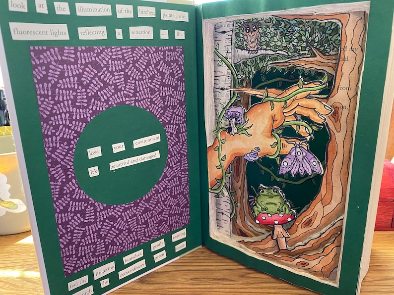 Linger - Altered Book Art - Etsy