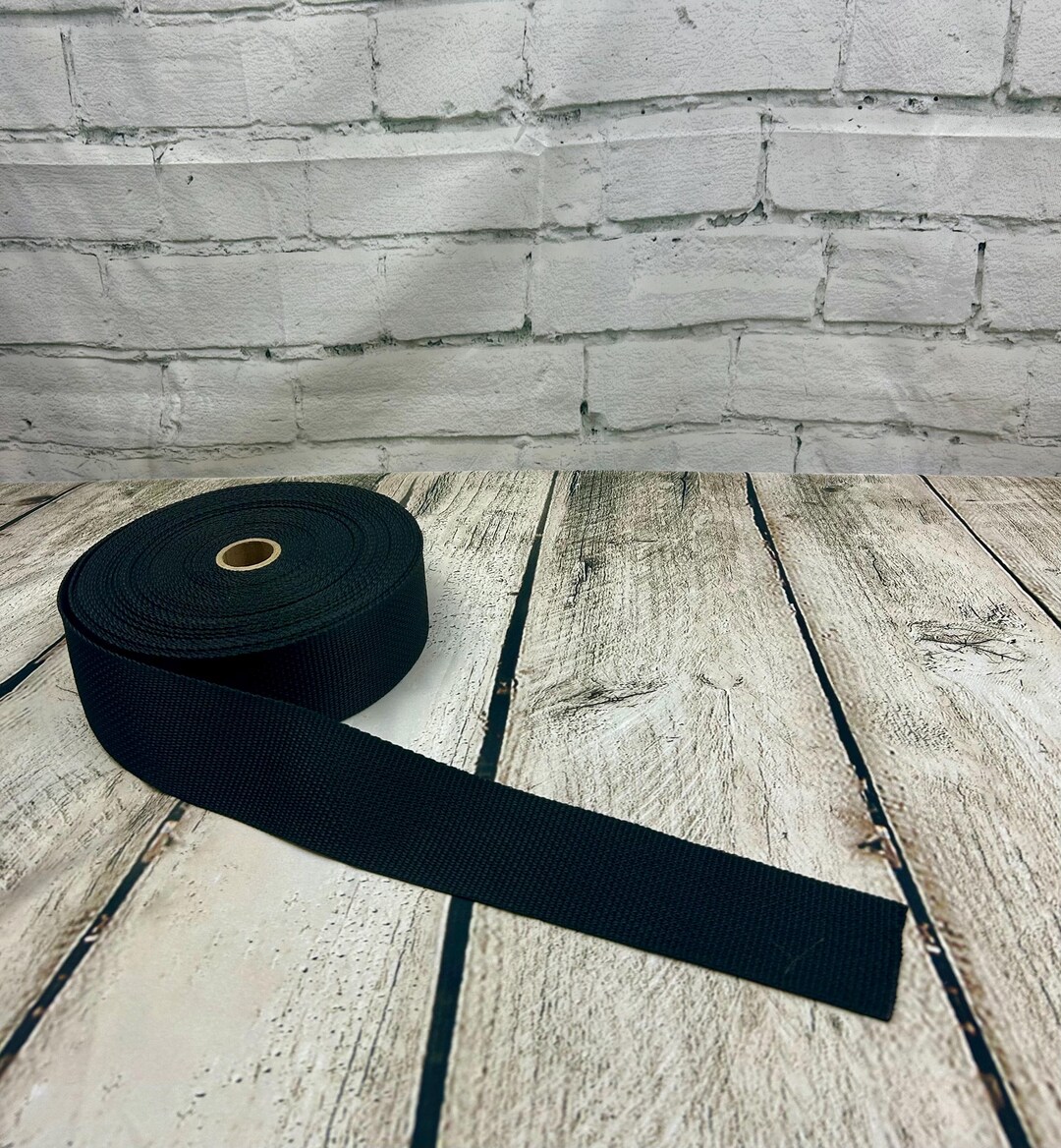 Poly Black Nylon Webbing -new Old Stock-black Nylon Strapping -2 Inch ...