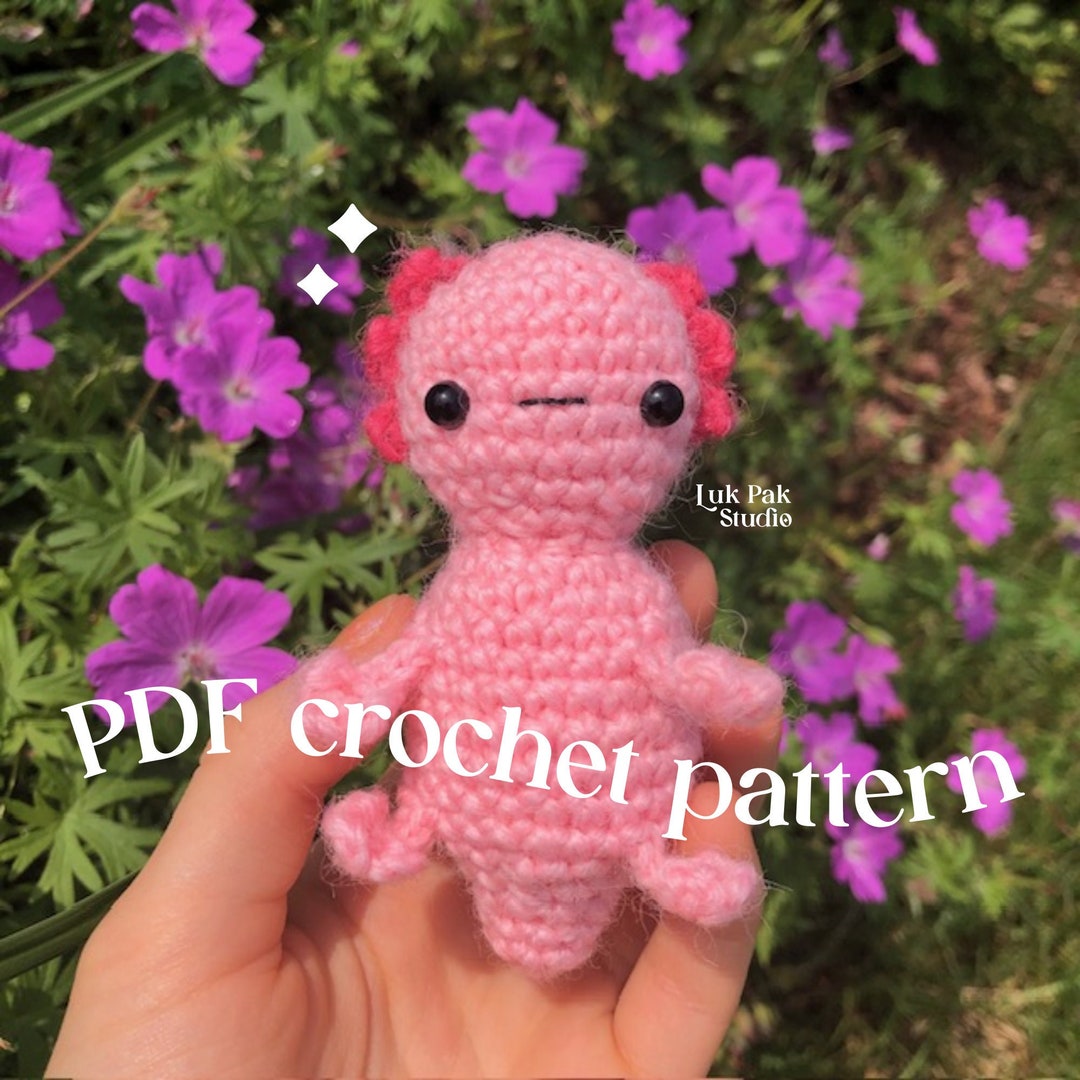 Axolotl Crochet Pattern Pdf, Lotl, Salamander, Animal, Crocheting, Craft, English, Digital Pdf ...