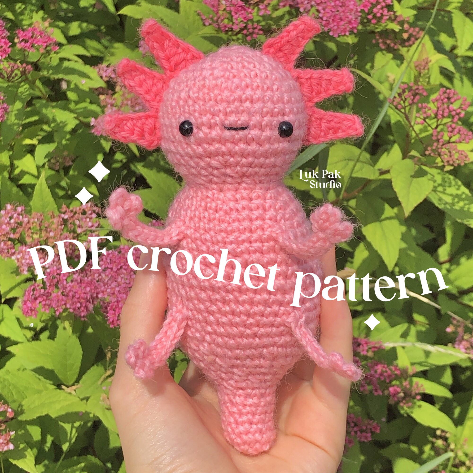 Axolotl Crochet Pattern BUNDLE Pdf, Lotl, Salamander, Animal, Crocheting, Craft, English ...