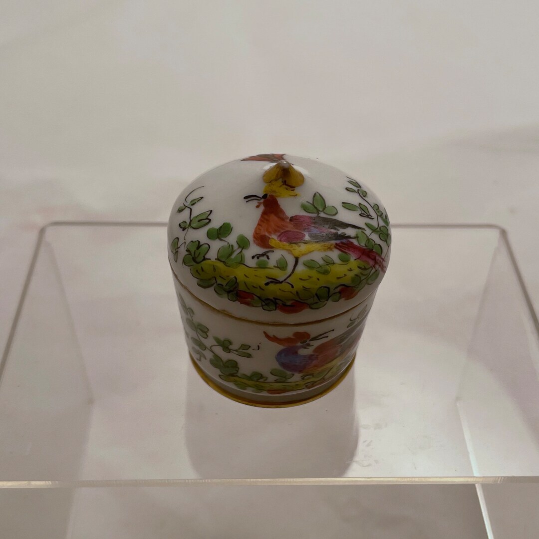 Porcelain Box With Hand Painted Pheasants - Etsy
