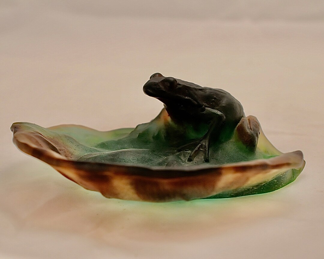 Daum Frog on Lilypad Art Glass, Art Nouveau - Etsy