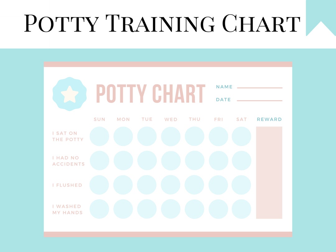 Potty Training Chart, Reward Chart, PDF, A4, Printable Potty Reward ...