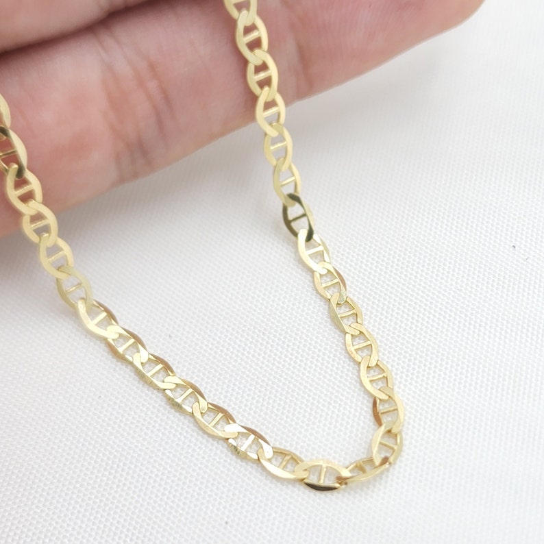Solid 14k Gold Mariner Chain - 16, 18, 20, 22, 24 Inches - 3.1mm ...