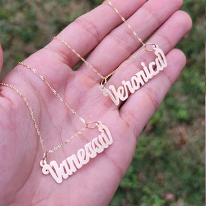 Handmade Solid 14k Gold Name Plates Pendants Big Plates - Etsy