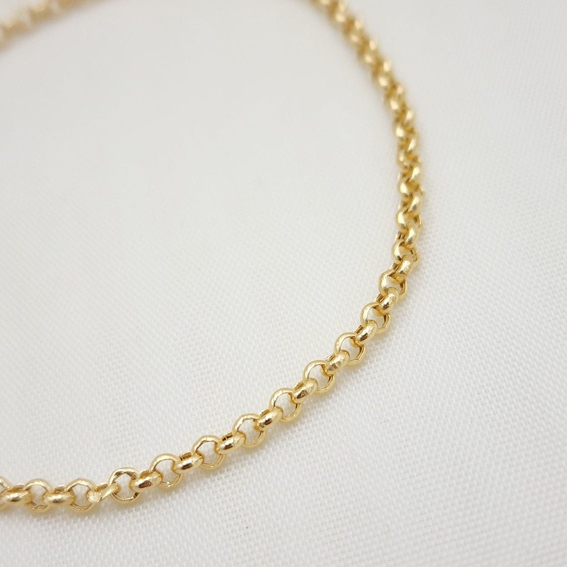 14k Yellow Gold Rolo Bracelet - Made in Italy - 7.5 Inches - 3MM - for ...