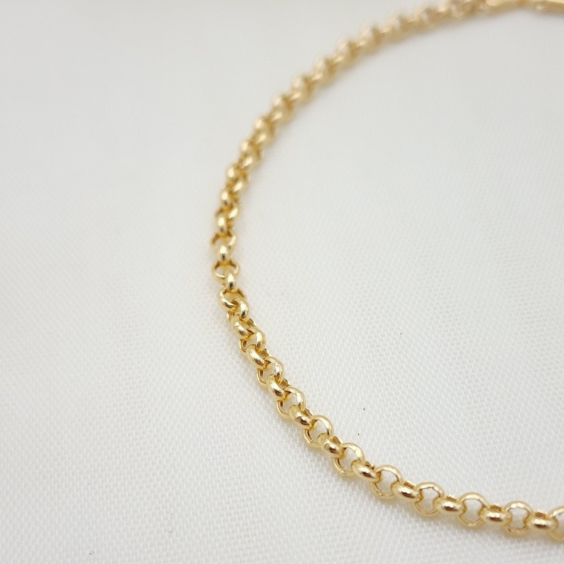 14k Yellow Gold Rolo Bracelet - Made in Italy - 7.5 Inches - 3MM - for ...