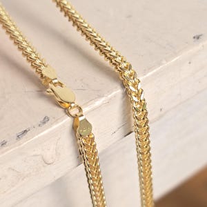 Real 14k Gold 4MM Thick Square Franco Chain - 24 Inches - Etsy