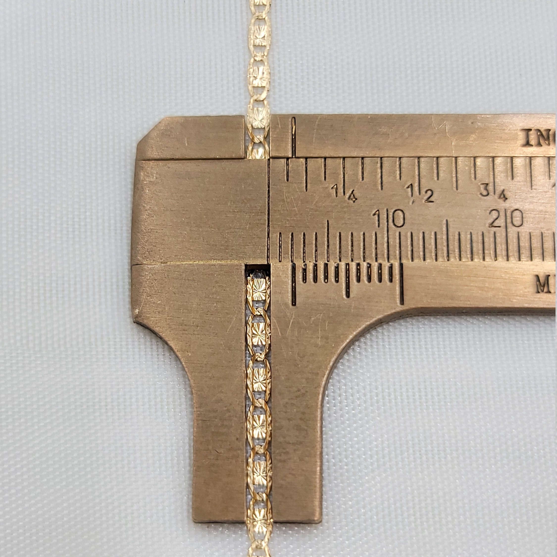 Solid 14k Yellow Gold Diamond Cut Valentino Chain 16 to 24 - Etsy