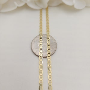 Solid 14k Gold Mariner Chain - 16, 18, 20, 22, 24 Inches - 3.1mm ...
