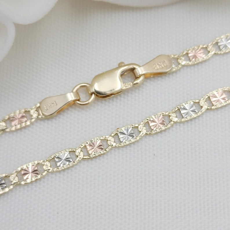 Real 14k Diamond Cut Star Valentino Chains 16 - Etsy