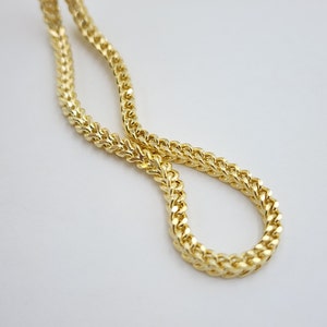 Real 14k Gold 4MM Thick Square Franco Chain - 24 Inches - Etsy