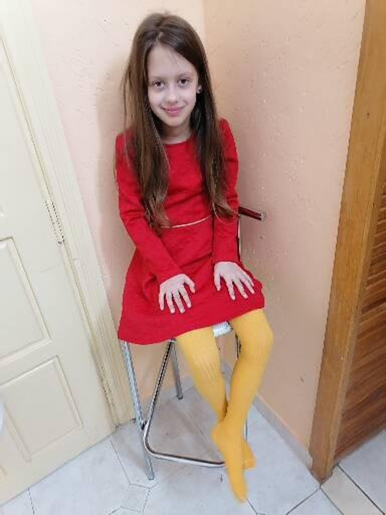 Girls Ribbed Cotton Tights, Soft School Pantyhose for Kids & Toddlers ...