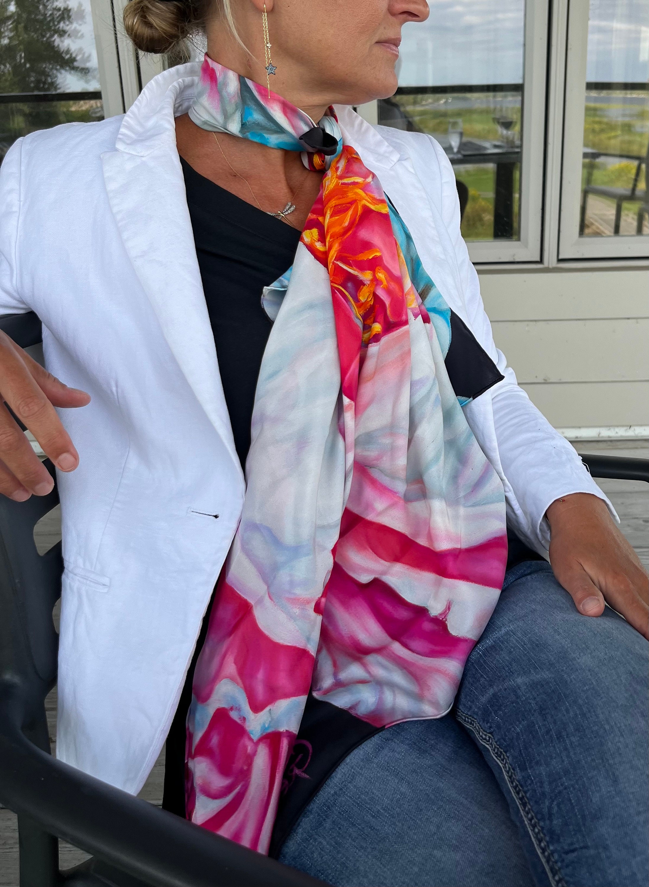 Serafina Silk Satin Scarf Hand Rolled Hem - Etsy