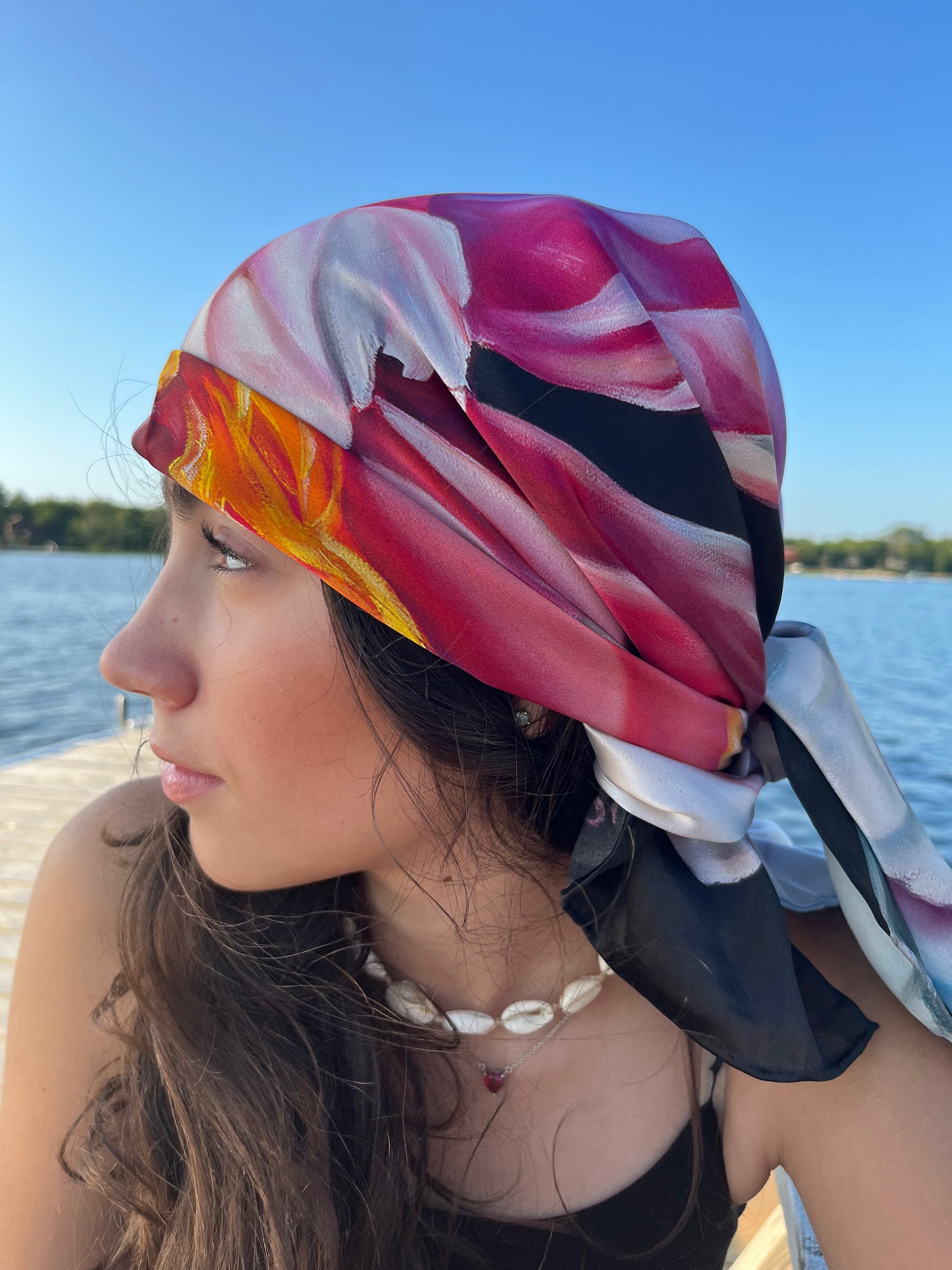 Serafina Silk Satin Scarf Hand Rolled Hem - Etsy