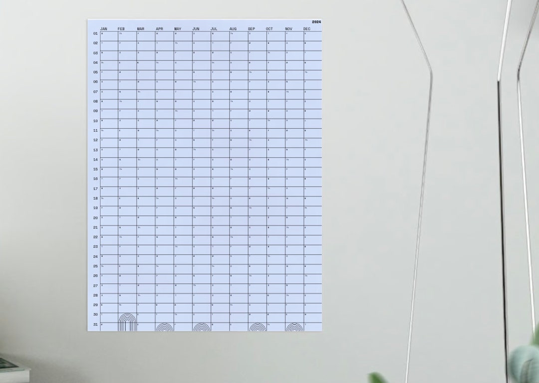 2024 Full Year Calendar Combo, Holidays Moons - Etsy