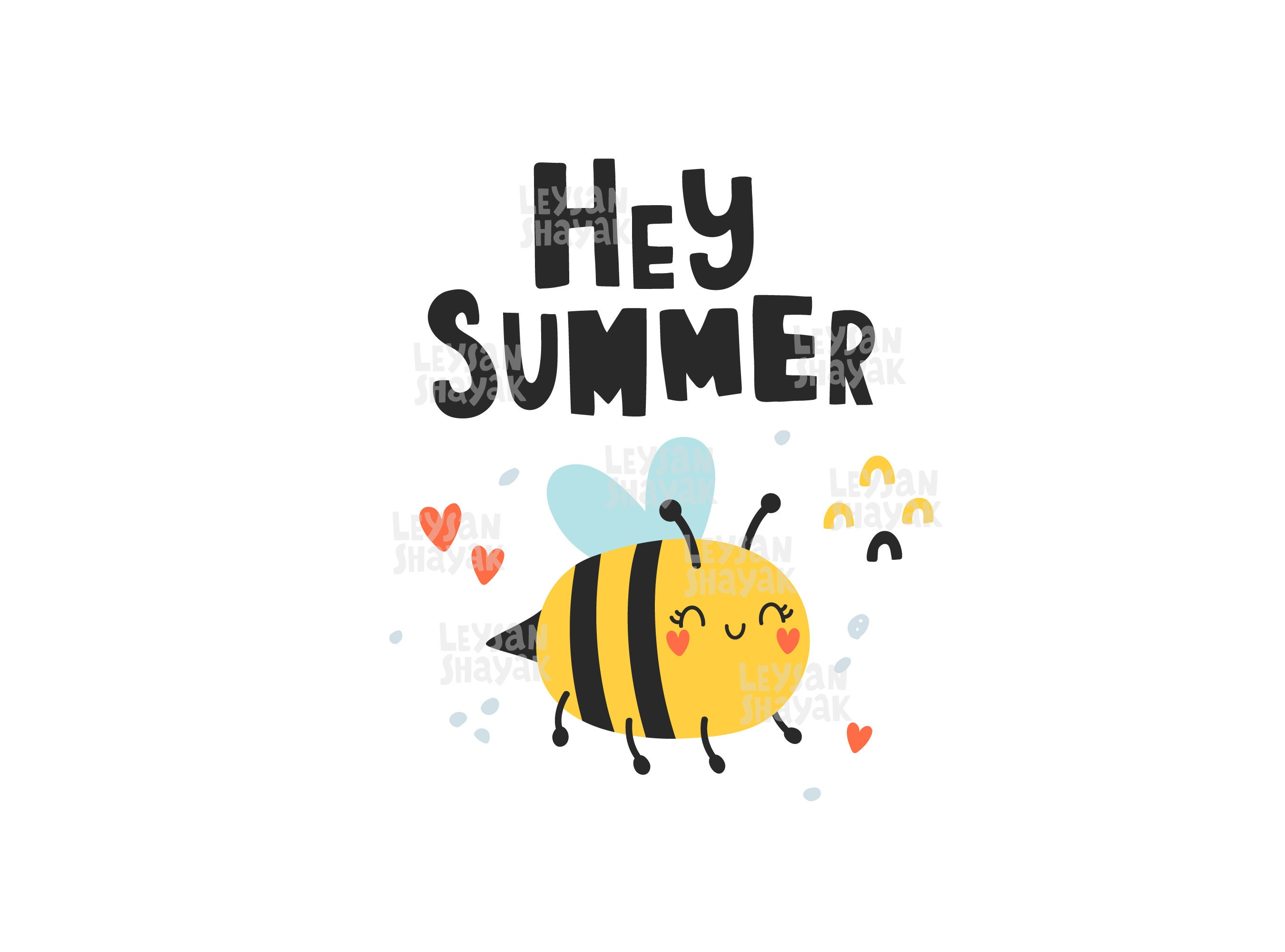 Bee clipart cute bee summer clipart bumblebee png honey | Etsy