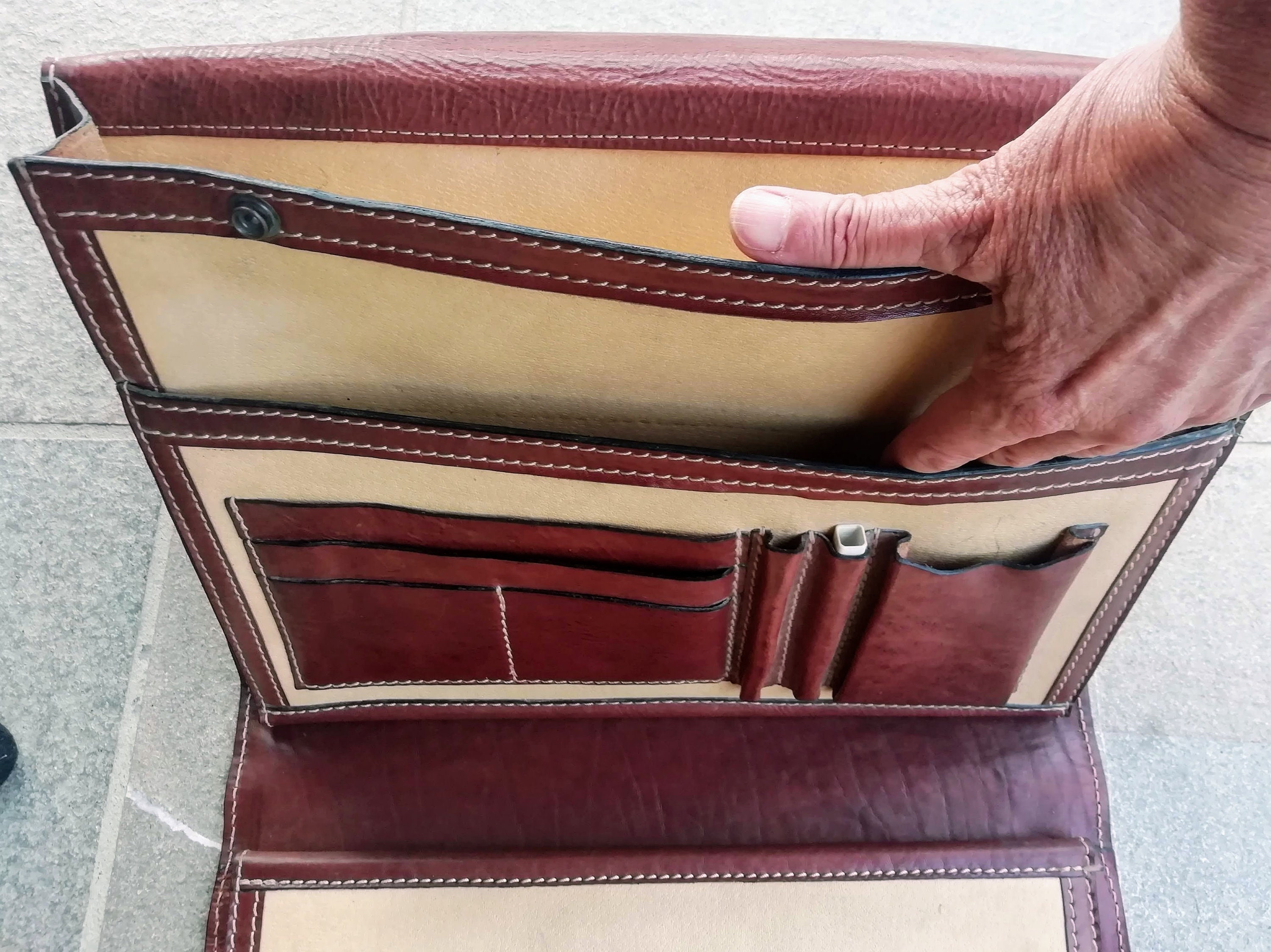 Larella Pelletteria Firenze - Handbag - Handmade Leather - Italy 1990/ ...