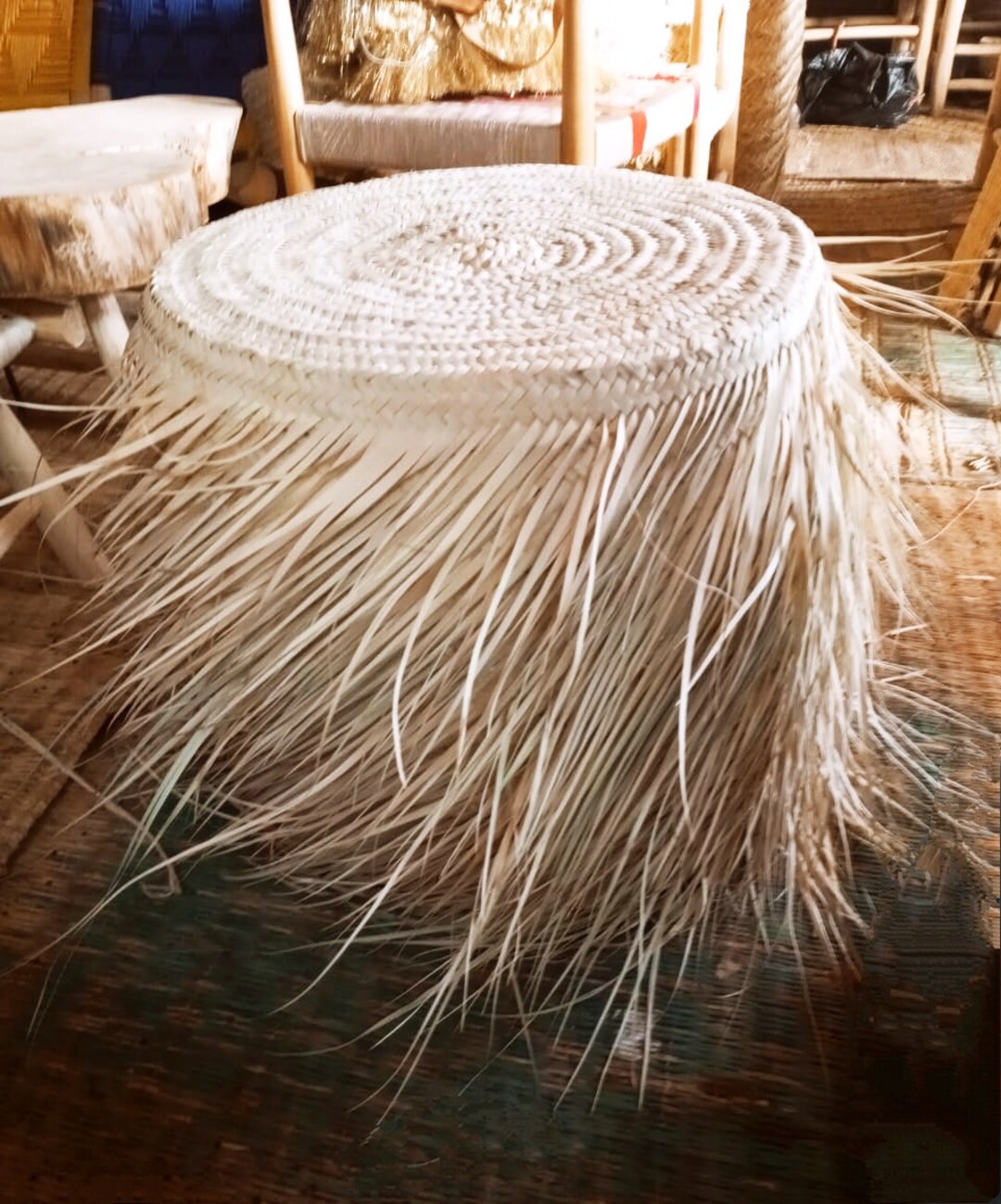 Salon Tafel Table De Salon En Jute Table Basse Paille Rond - Etsy