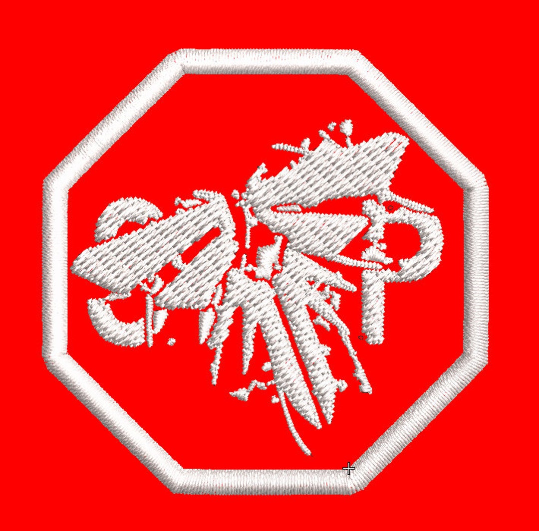Last Us Fireflies Stop Sign Red Digital Embroidery File Patch Cosplay ...