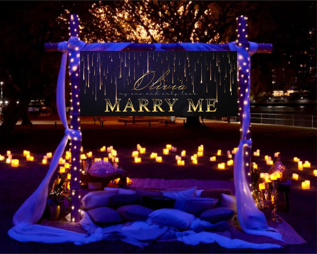 Will You Marry Me Custom Banner Printable Marry Me Signs - Etsy