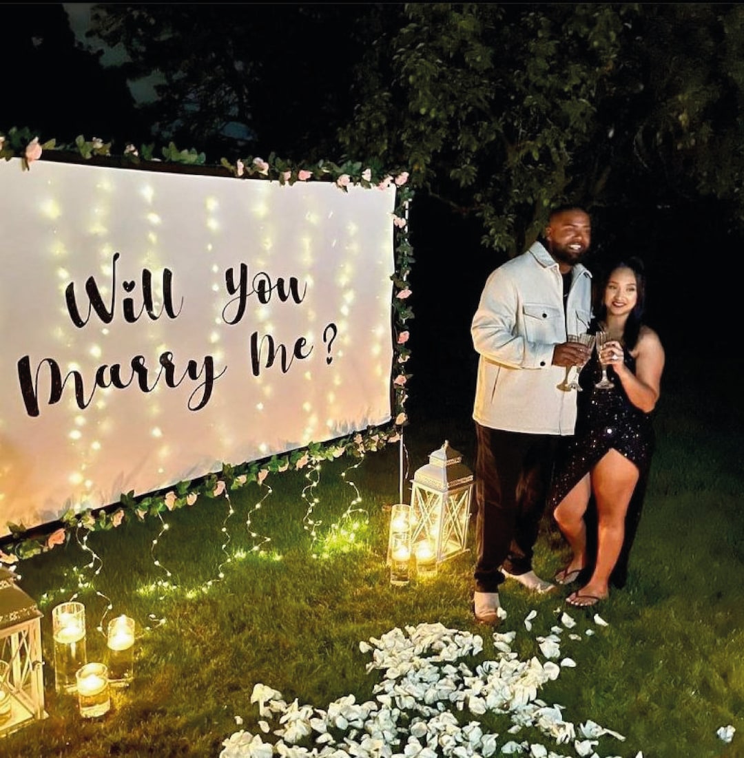 Will You Marry Me Banner Printable | Unique Personalized Engagement ...