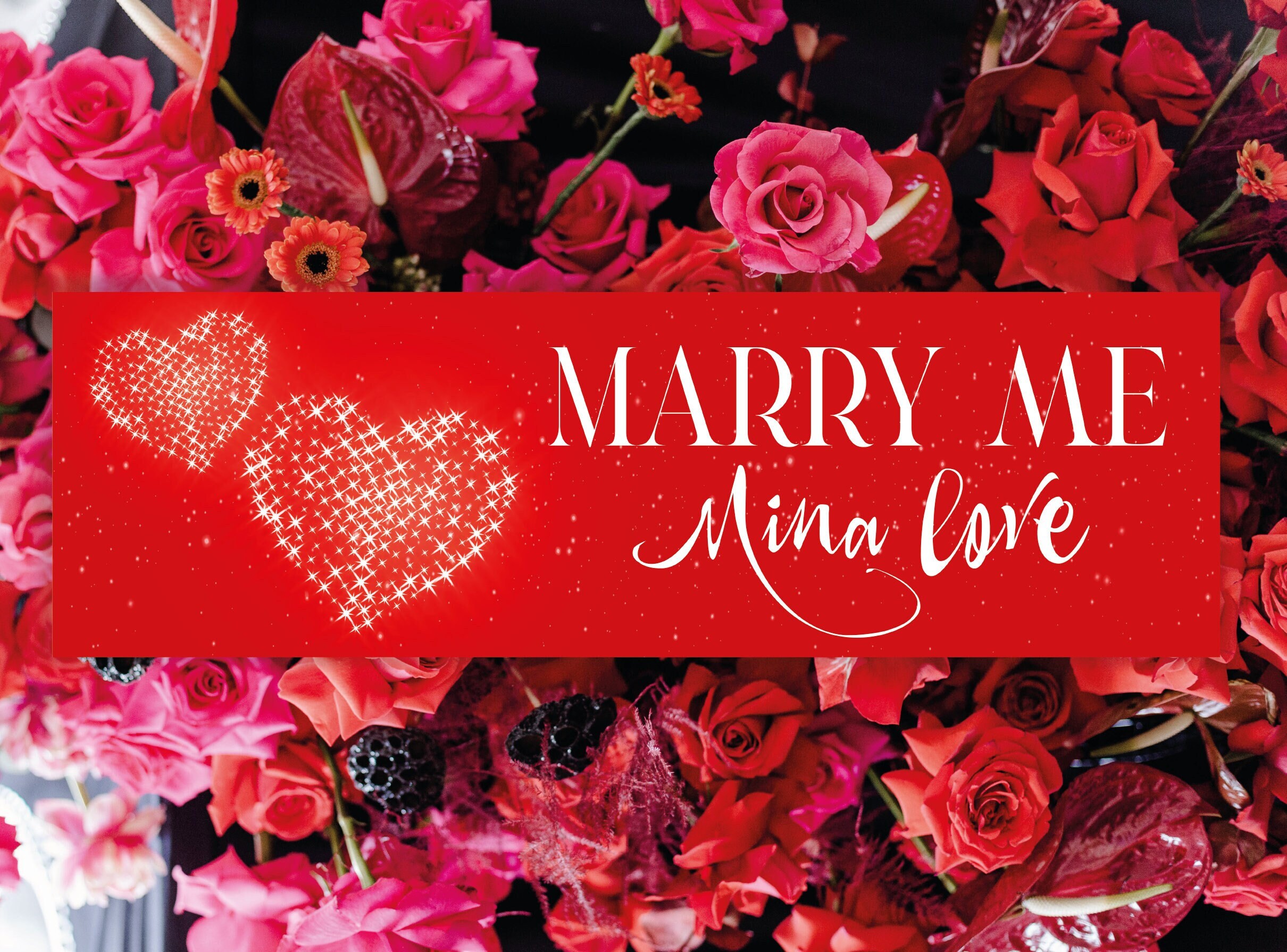 Will You Marry Me Banner Printable Unique Personalized Engagement Decor ...