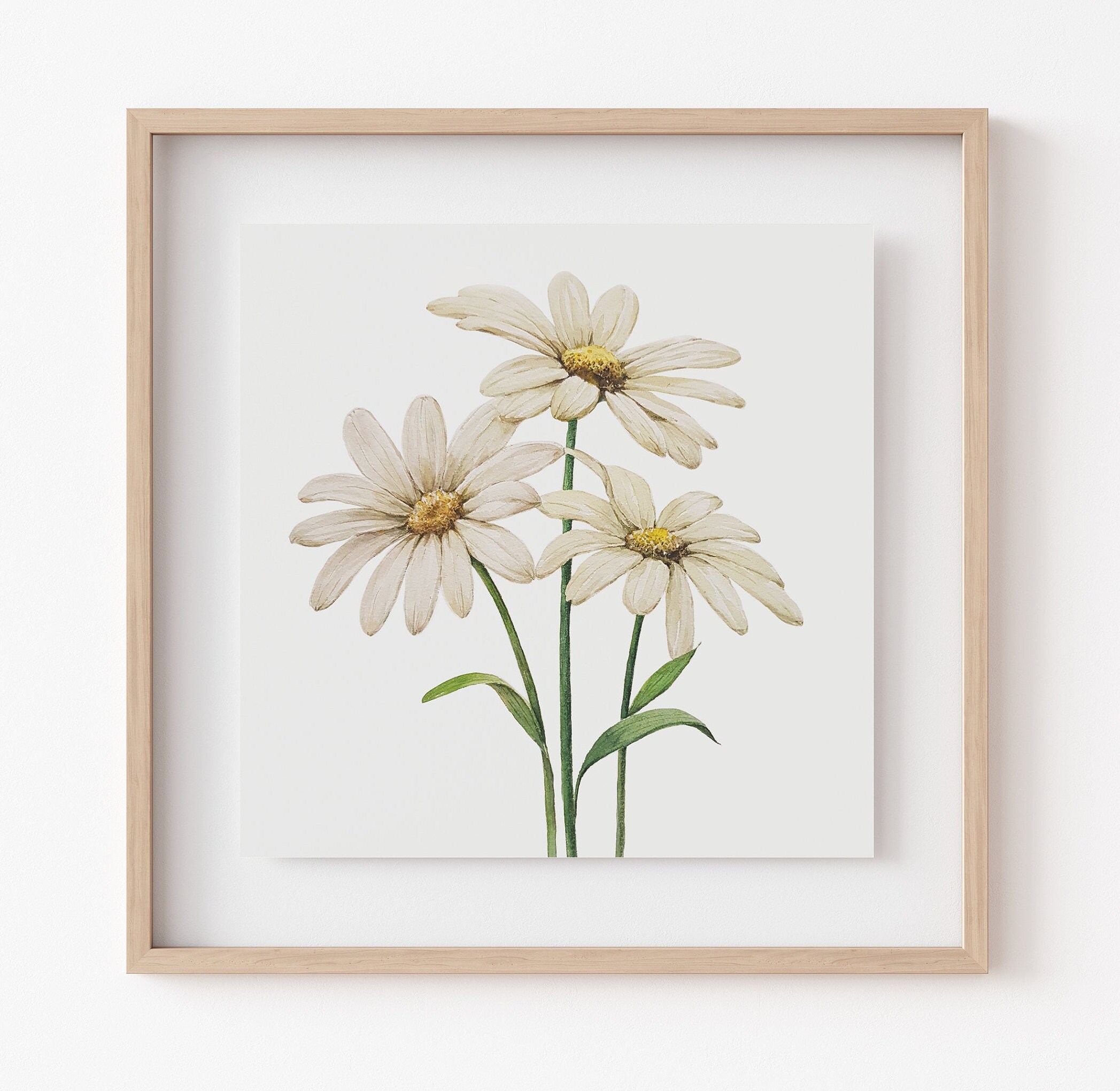 Printable Daisy Paintings, Bedroom, Kitchen, Living Room Wall ...