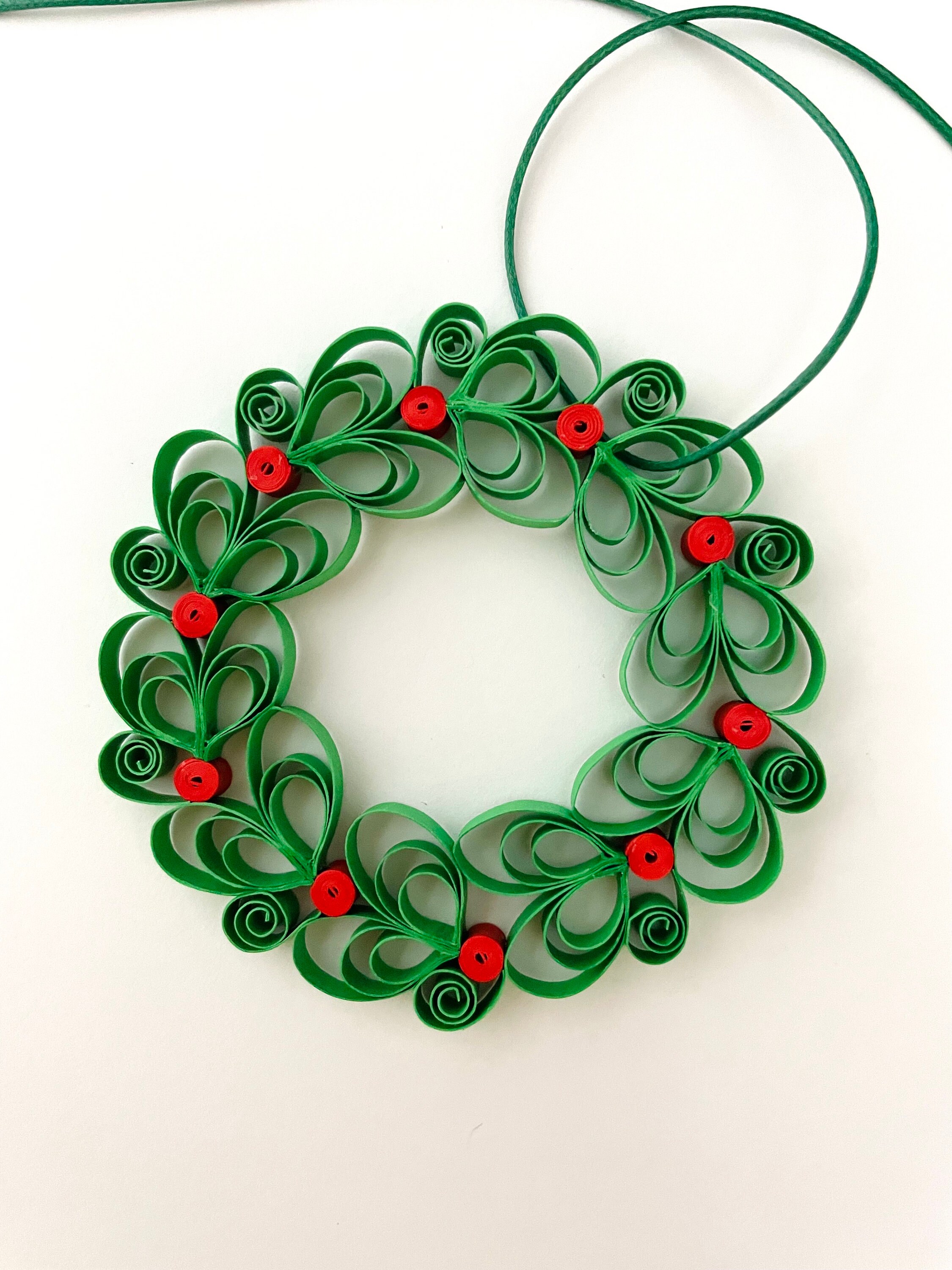 Christmas Wreath / Quilled Christmas Wreath / Paper Ornament / Quilling ...