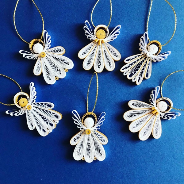 Quilling Angel Ornaments - Etsy