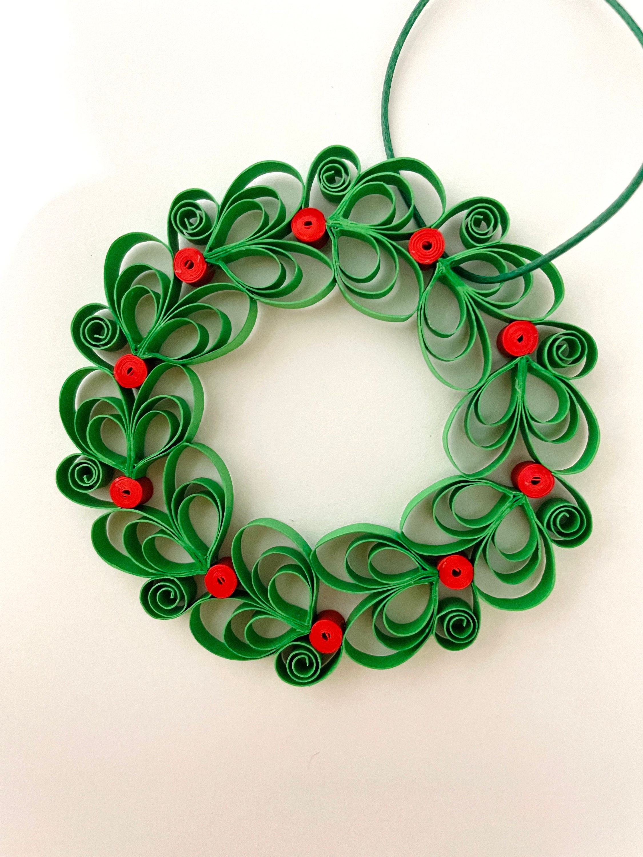 Christmas Wreath / Quilled Christmas Wreath / Paper Ornament / Quilling ...