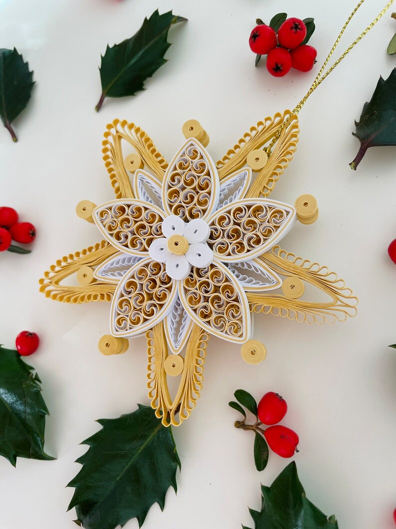 3D Star Ornament - House Ornament - Quilled Ornament - Quilling ...
