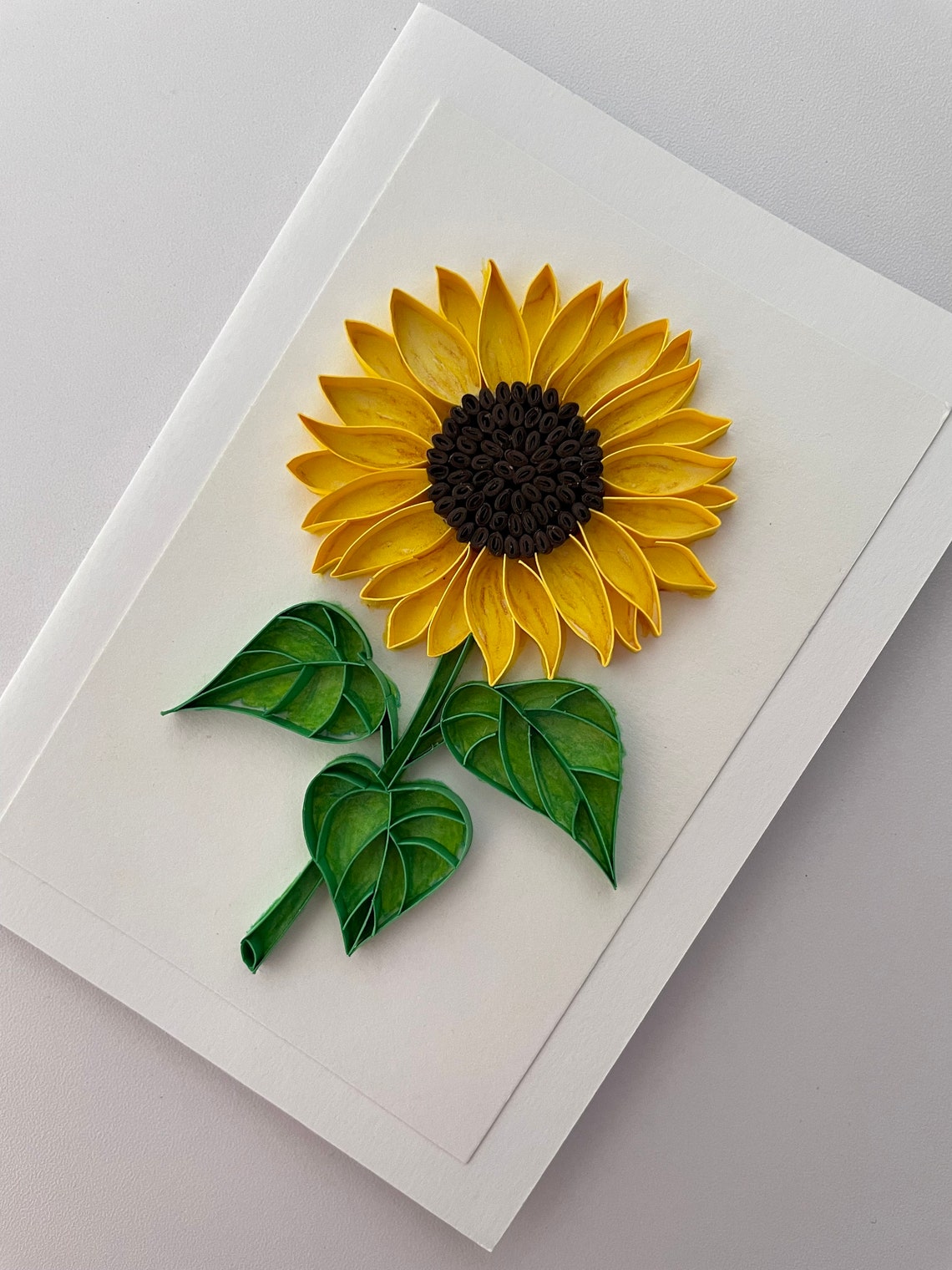 Sunflower Card Handmade 3D Card Mother's Day Card Thank You Card ...