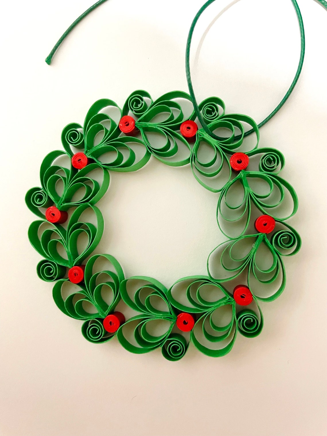 Christmas Wreath / Quilled Christmas Wreath / Paper Ornament / Quilling ...
