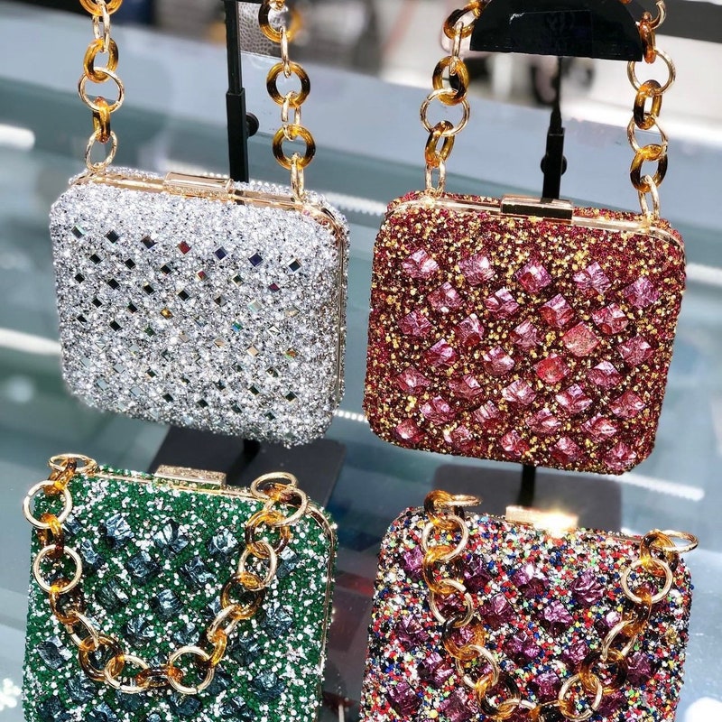 Rhinestone Clutch Bags - Etsy
