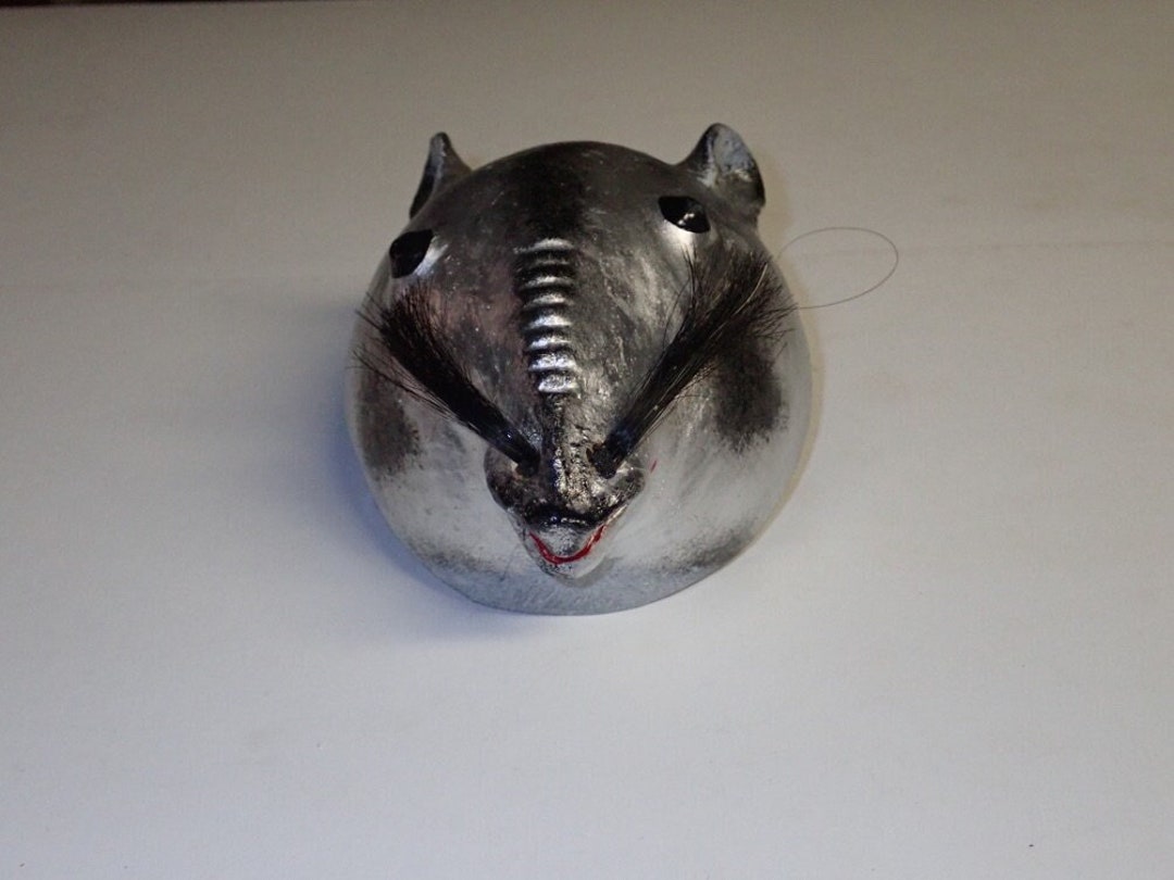 Mustached Armadillo , Silver Hand Painted , Vintage Mexican Mask Wall ...