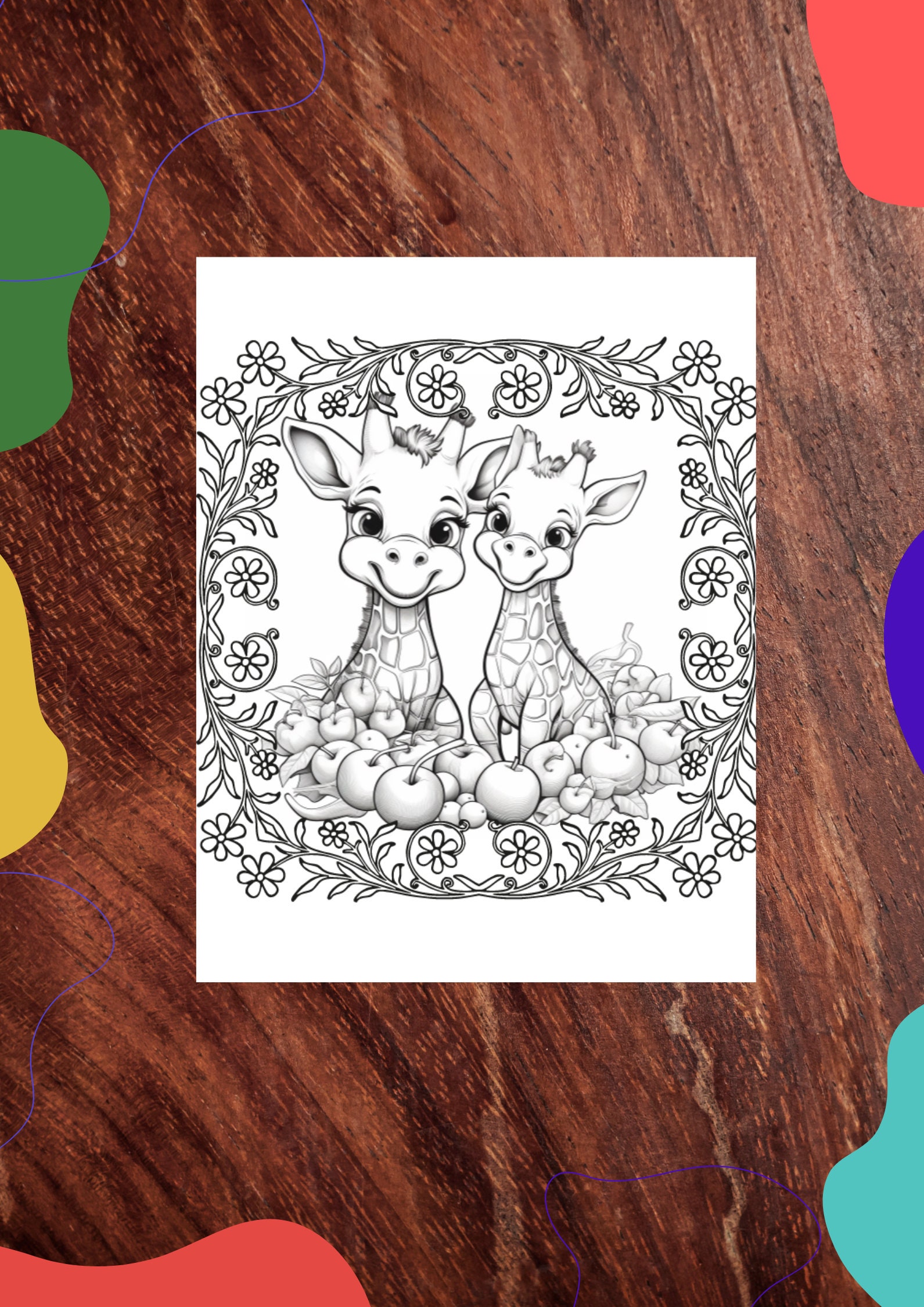 Animal Coloring Pages for Kids - Etsy