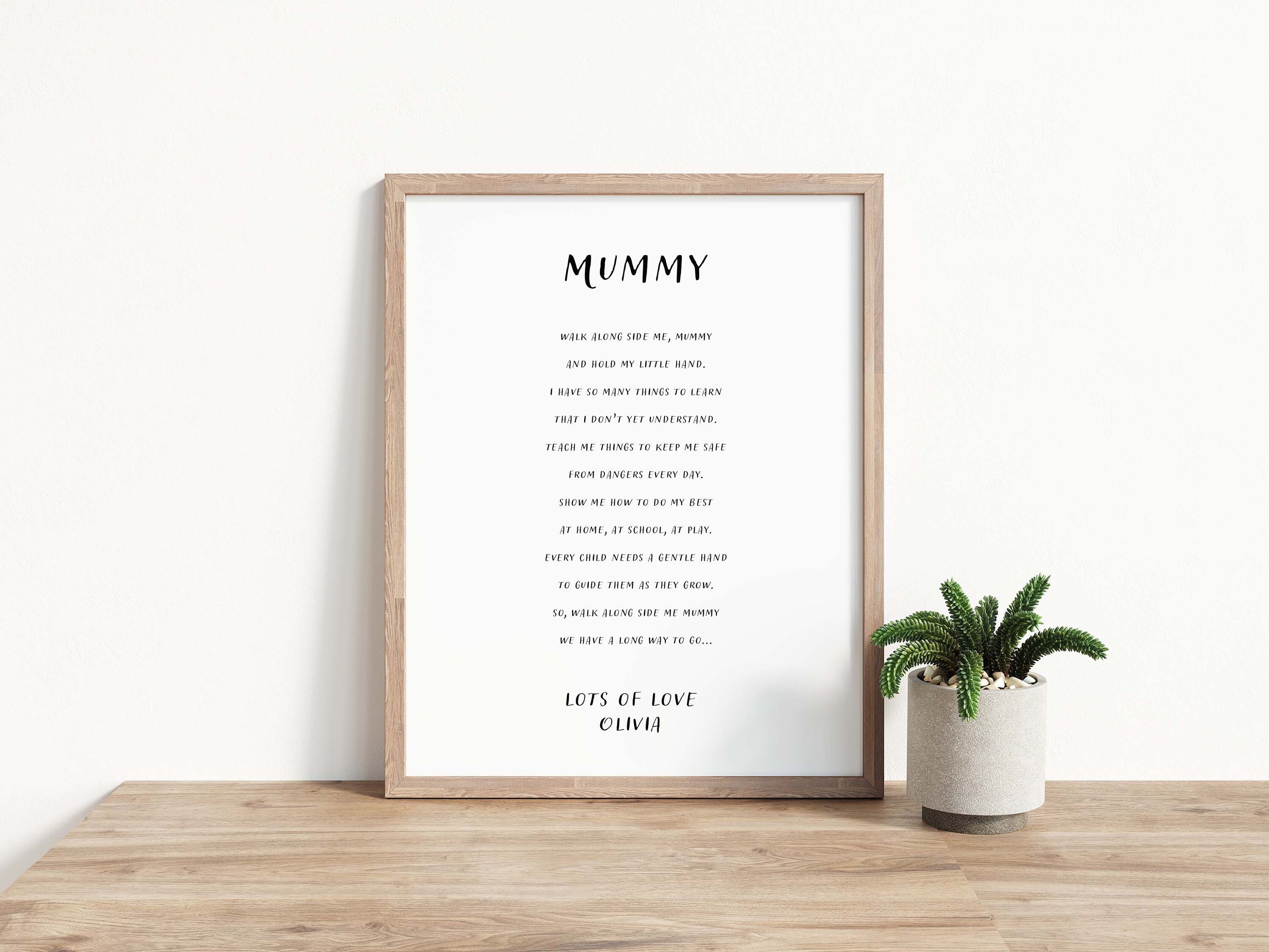 Personalised Mummy Poem Mother's Day Poem Poem to | Etsy