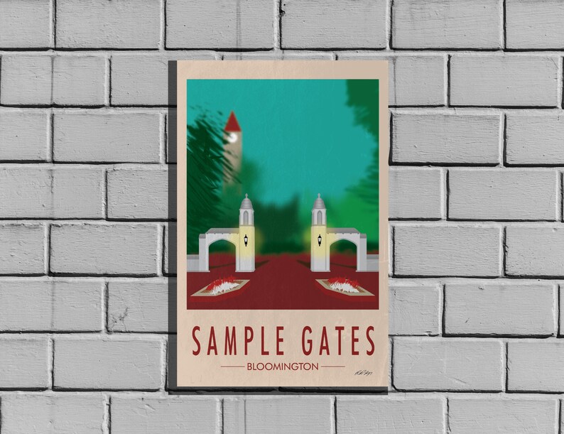 Sample Gates Indiana University Poster | Etsy
