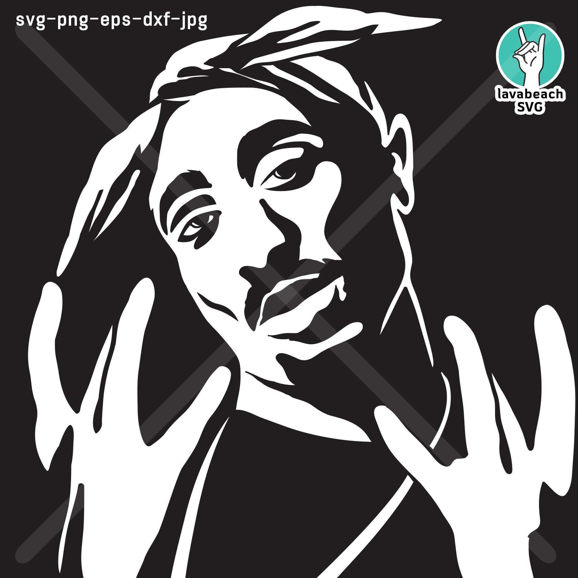 2PAC SVG Cutting Files Tupac Digital Clip Art Tupac Shakur | Etsy