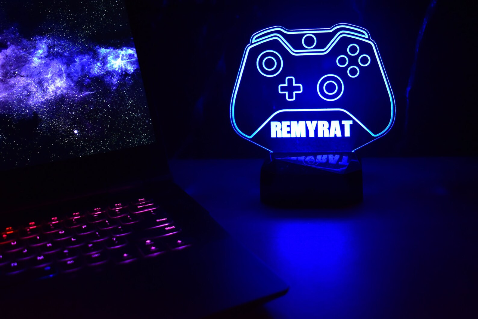 Custom Gamer Tag Xbox Controller Theme Night Lamp Light | Etsy