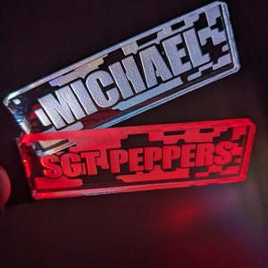 Custom Camo Nametag LED Keychain | Personalized COD Military Theme ...