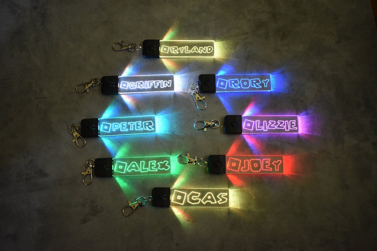 Custom ROBLOX Theme Name Tag LED Keychain Christmas, Holiday Gift Idea ...
