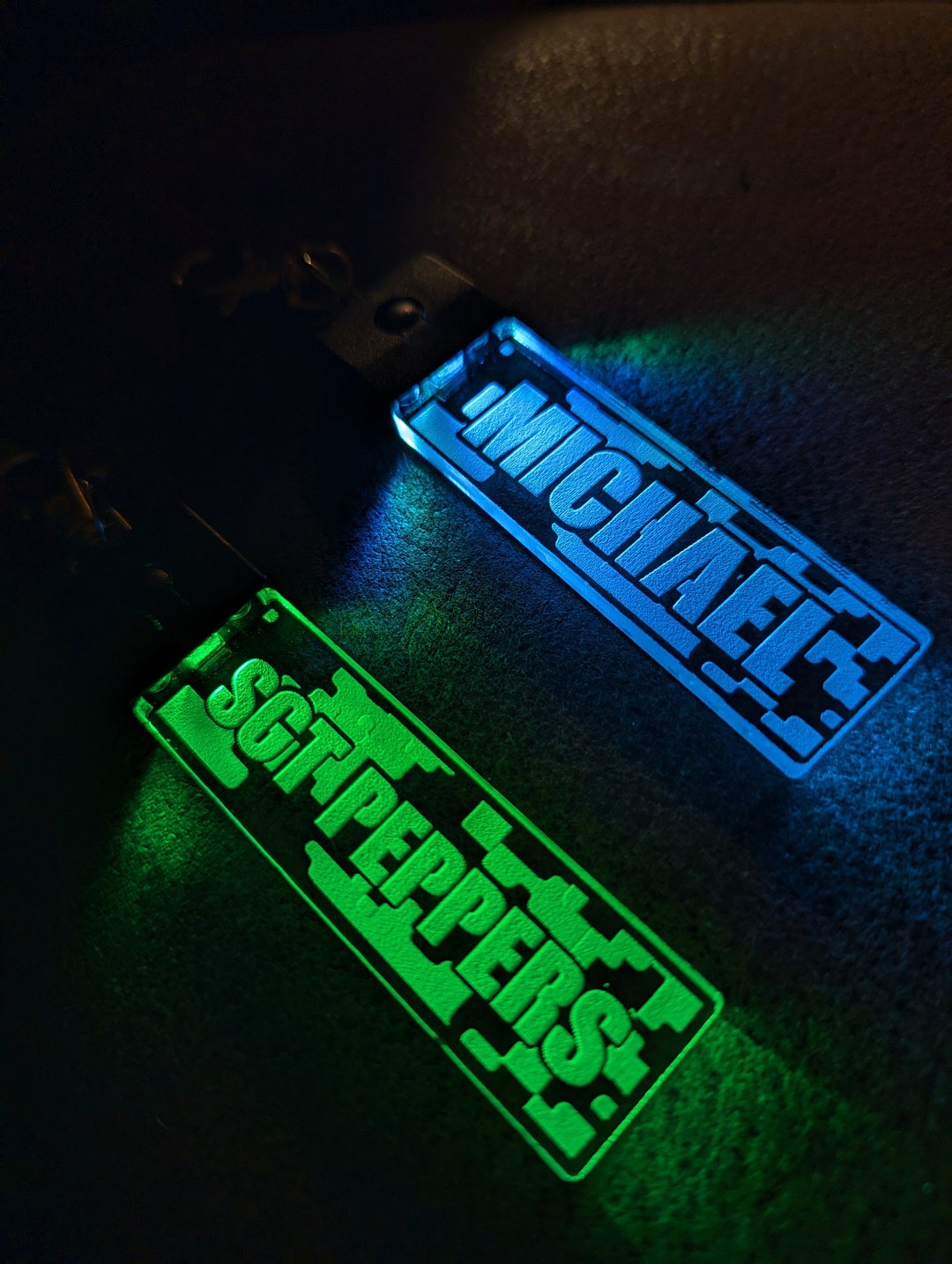 Custom Camo Nametag LED Keychain | Personalized COD Military Theme ...