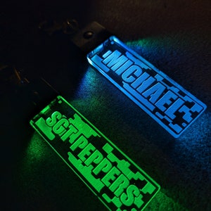 Custom Camo Nametag LED Keychain | Personalized COD Military Theme ...