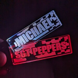 Custom Camo Nametag LED Keychain | Personalized COD Military Theme ...