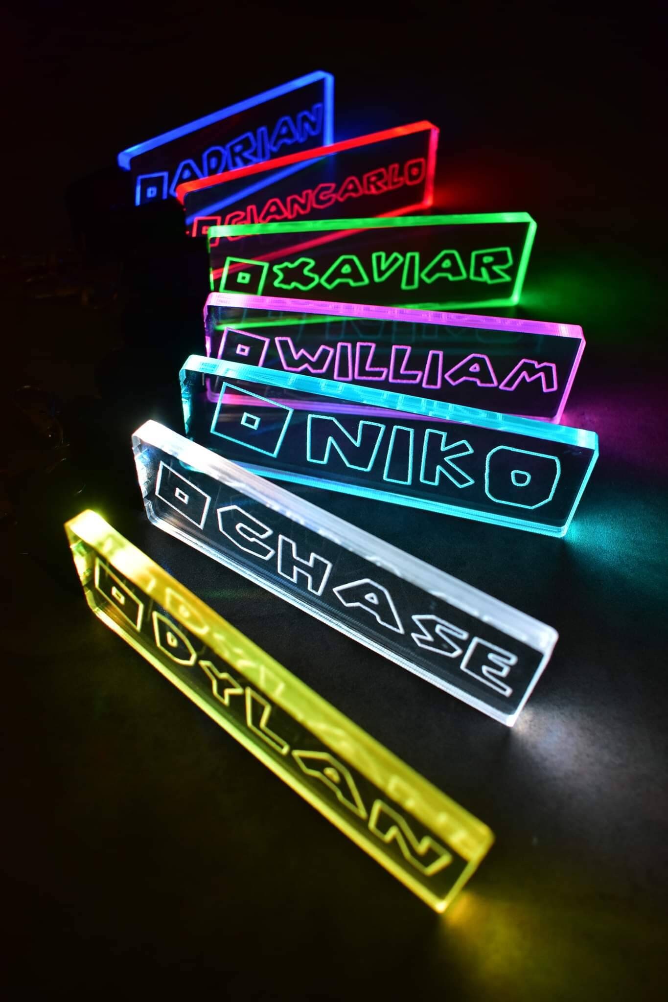 Custom ROBLOX Theme Name Tag LED Keychain Personalized - Etsy UK