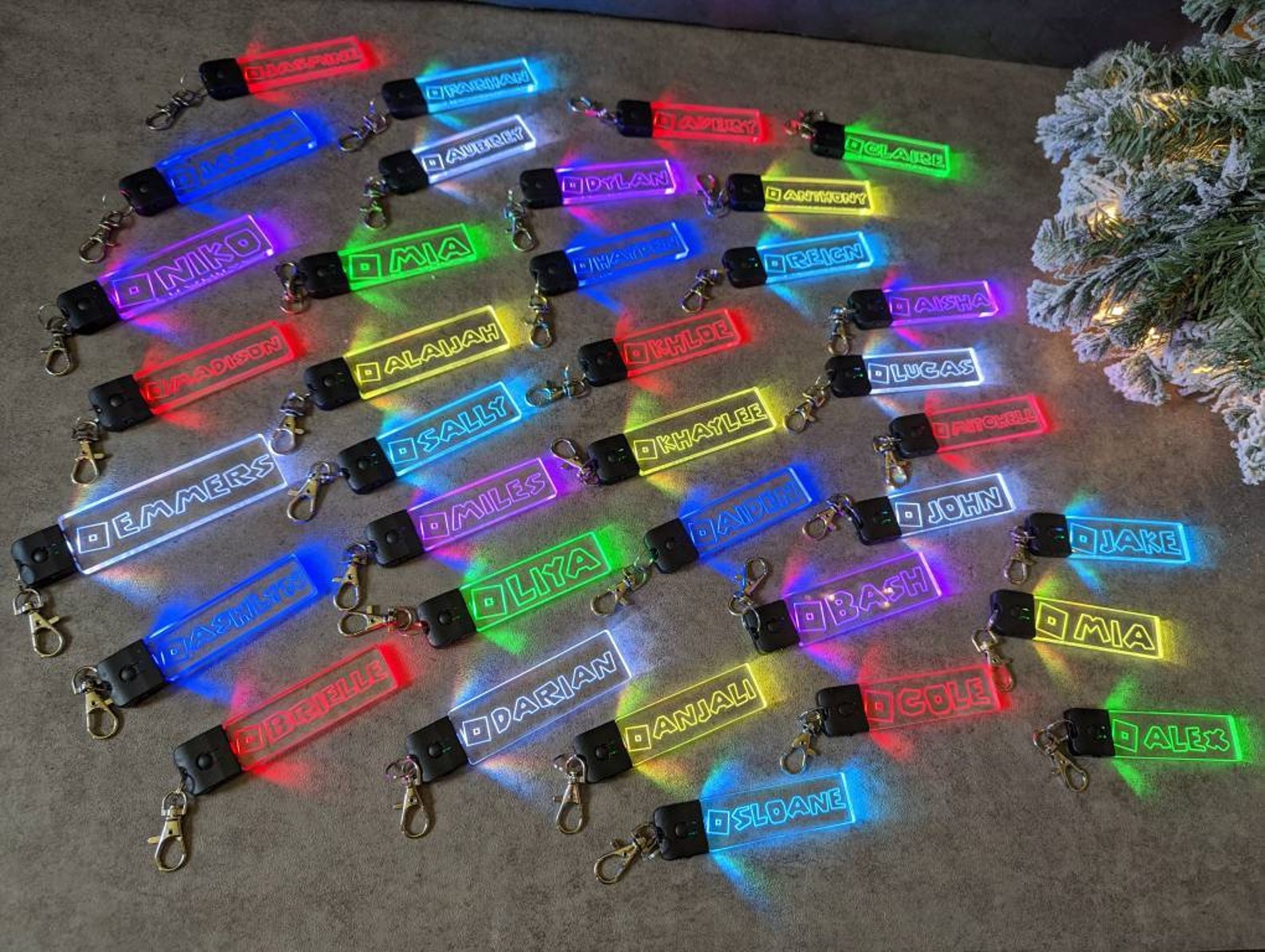 Custom ROBLOX Theme Name Tag LED Keychain | Christmas, Holiday Gift ...