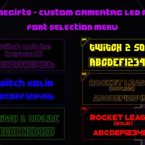 Custom Gamertag LED Lamp, NEW Fonts! Personalized Gamer Tag LED Light ...